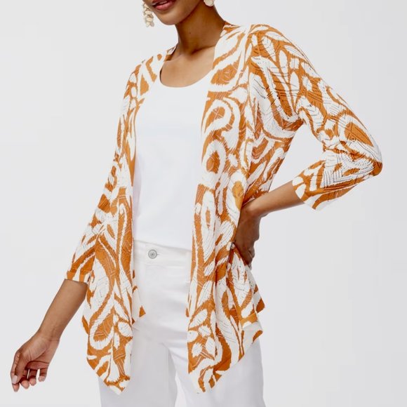 Chico's | Sweaters | Chicos Summer Romance Abstract Cotton Blend 34 ...